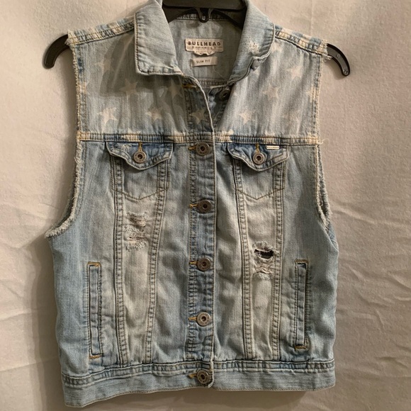 Bullhead | Jackets & Coats | Euc Womens Bullhead Denim Vest With Stars ...